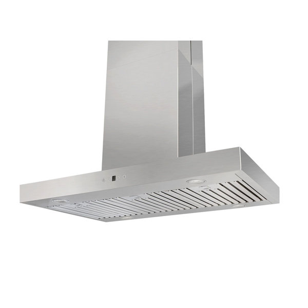 VictoryRangeHoods 30" 600 CFM Ducted Island Range Hood in Stainless ...