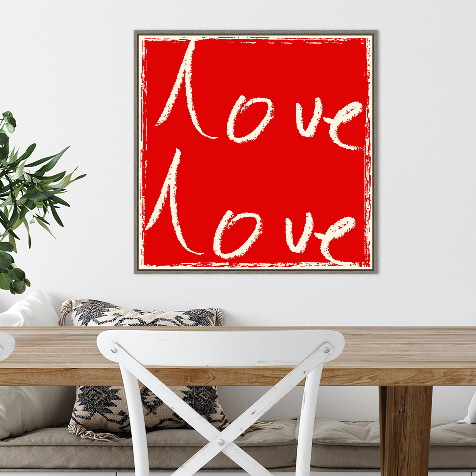 The Holiday Aisle® Jenny Frean Love Love Framed On Canvas by Jenny ...