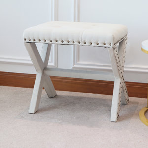 Red Barrel Studio® Mathilda Manufactured Wood + Solid Wood Accent Stool ...