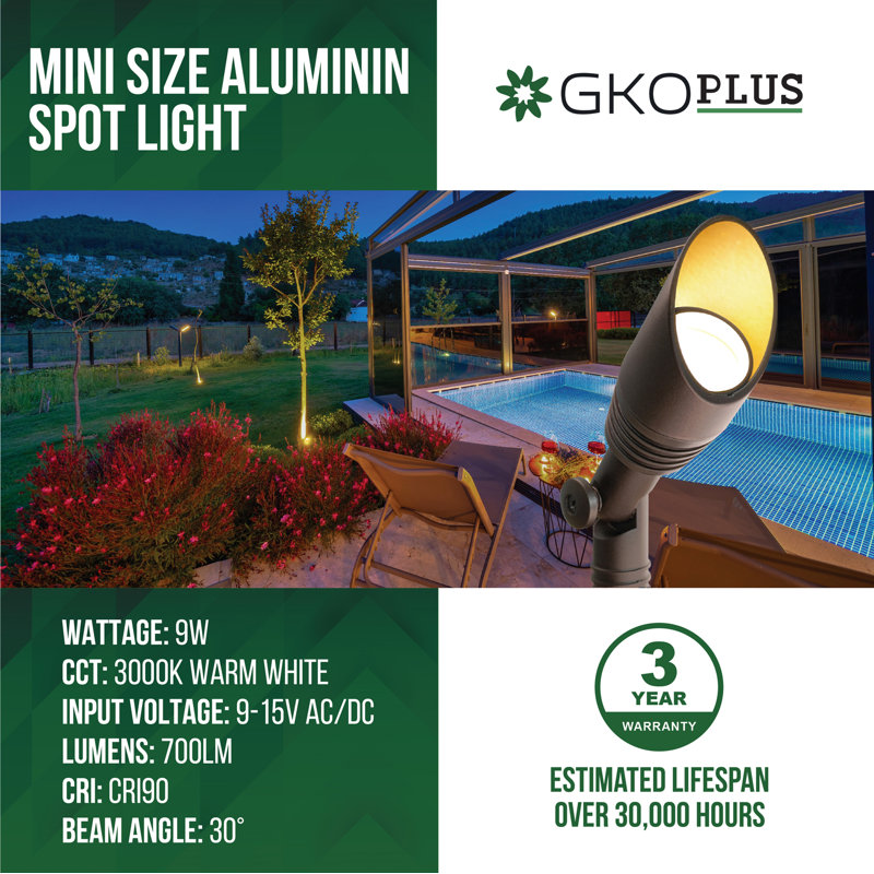 GKOplus Steel Low Voltage Integrated LED Spot Light Pack | Wayfair