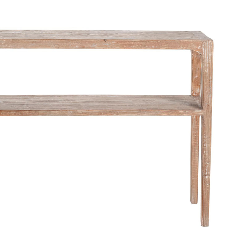 Benjara Tuley Sofa Console Table, Storage Shelf, Pine Wood, Gray, 48 ...