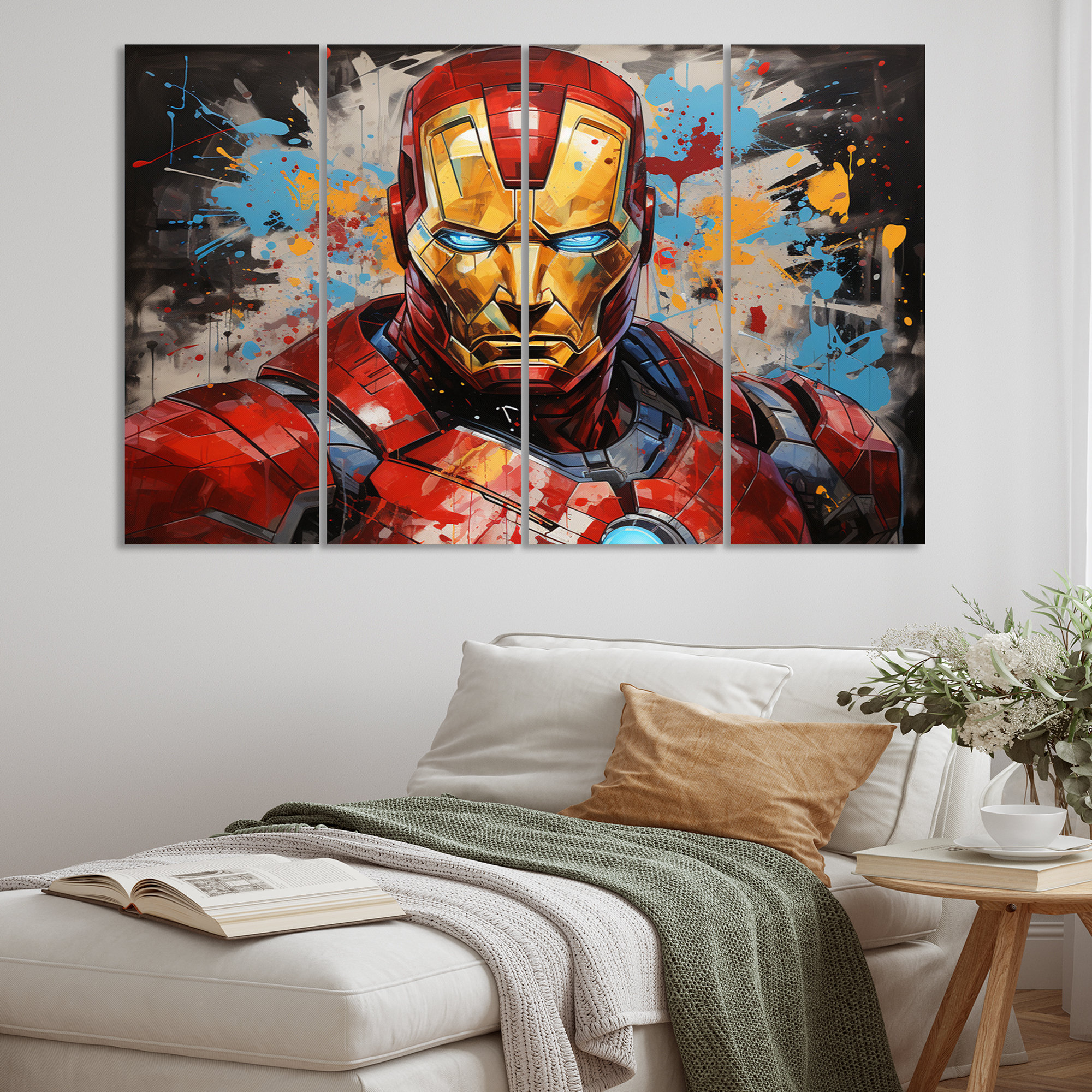 Design Art Pop Art Comic Book Pop Comic Book On Canvas 4 Pieces Print ...