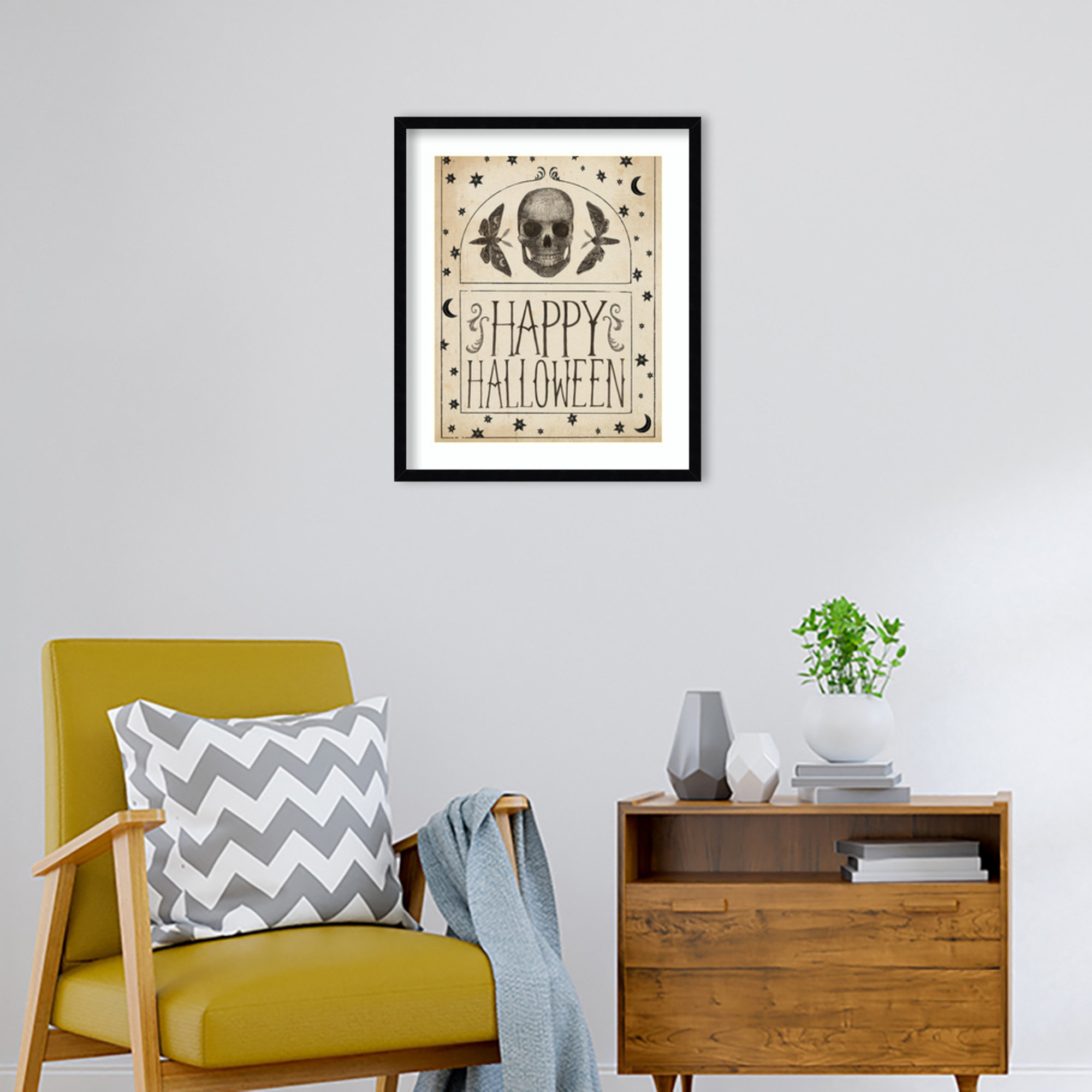 The Holiday Aisle® Ashriya Hocus Pocus II Stars And Skull Framed On ...