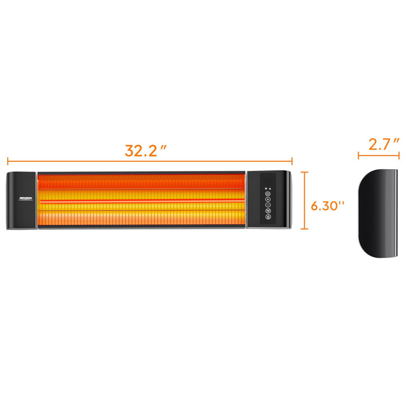 Winado 1500-Watt Wall Mounted Electric Heater With Remote And Timer ...