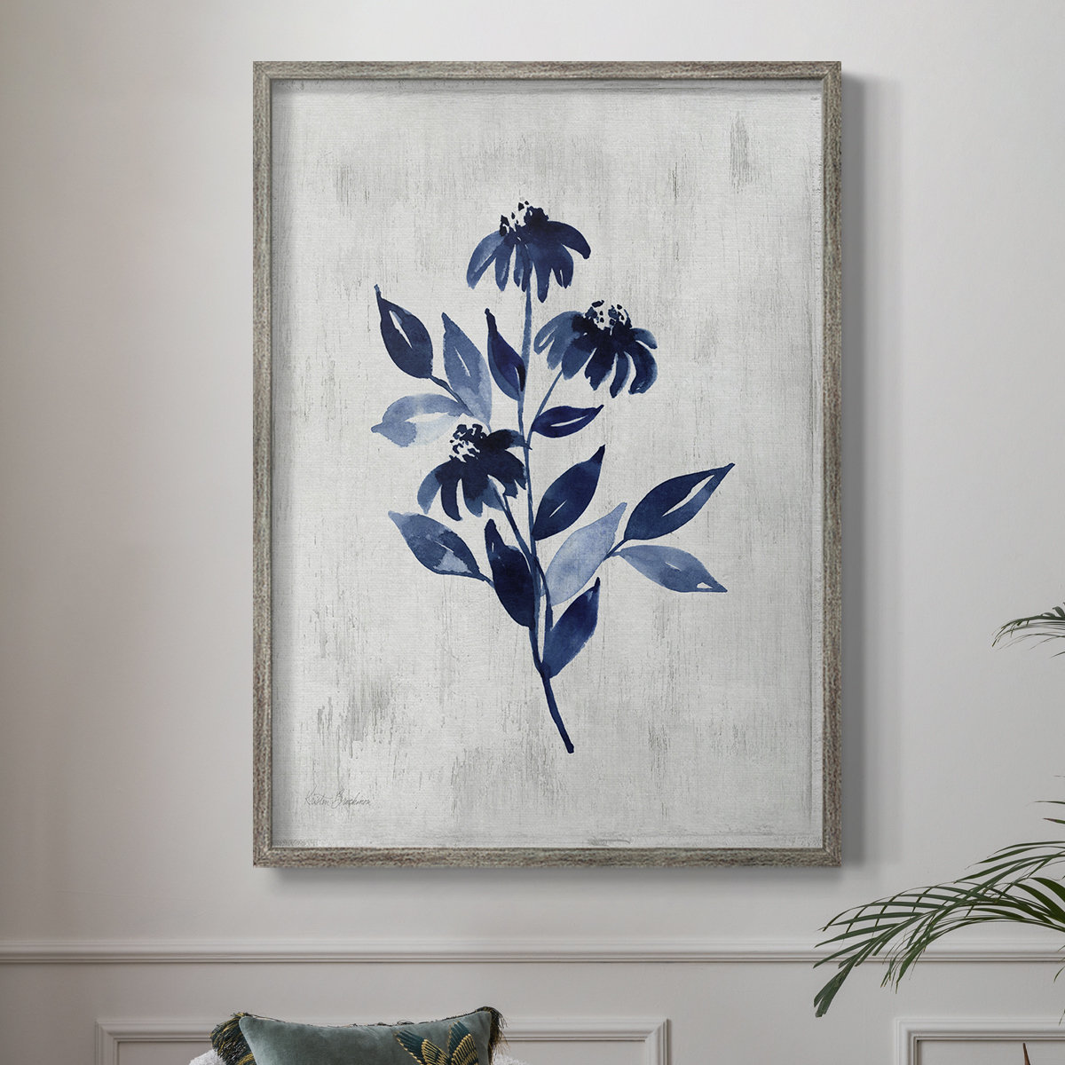 Lark Manor Wild Indigo I Framed Print - Solid Wood 47454 - Wayfair Canada