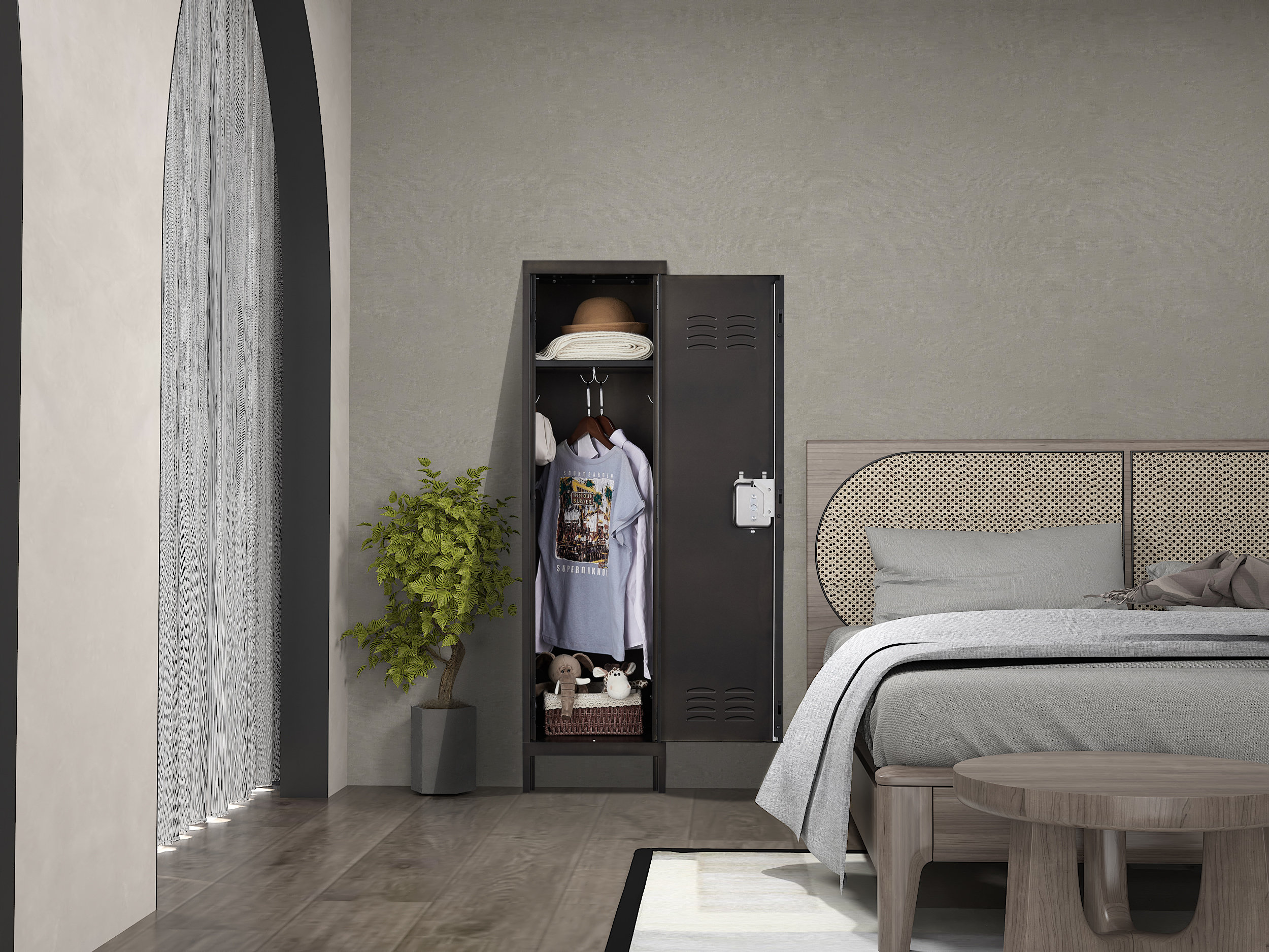 Steelcube 15 Inch Wide Steel Storage Locker Cabinet with 1 Door and ...