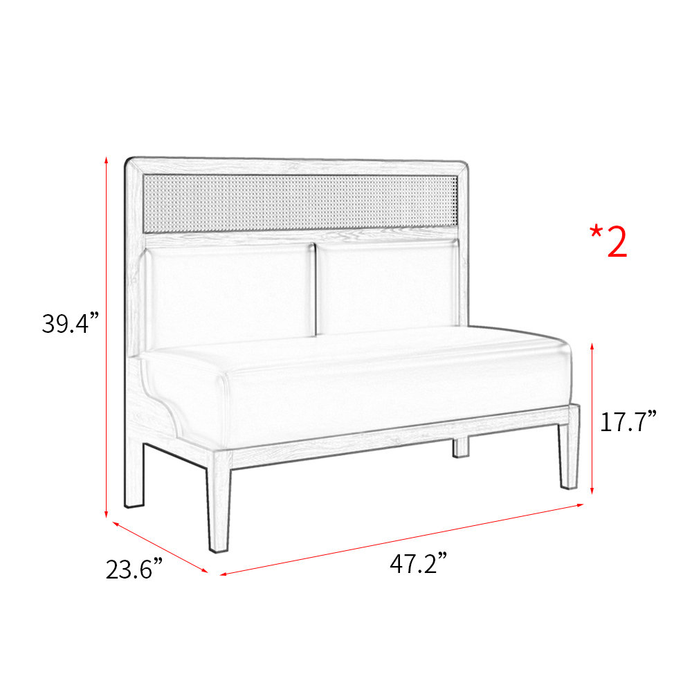 Canadian Linen Retro simple cafe restaurant card benches | Wayfair