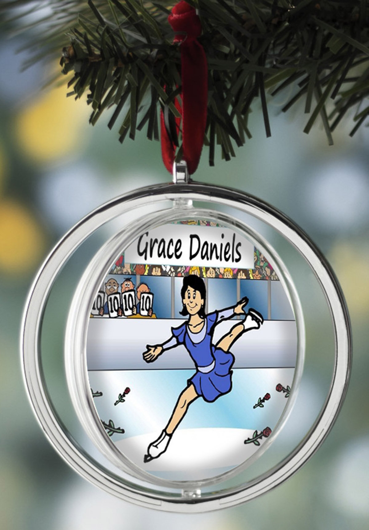 Printed Perfection Personalized Ice Skater - Female Double Sided ...