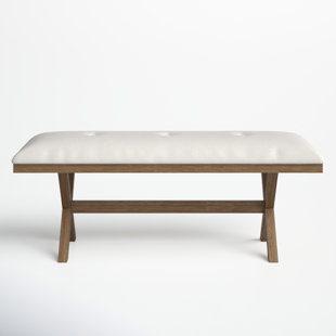 Farmhouse & Rustic Beige Upholstery Bedroom Benches | Birch Lane