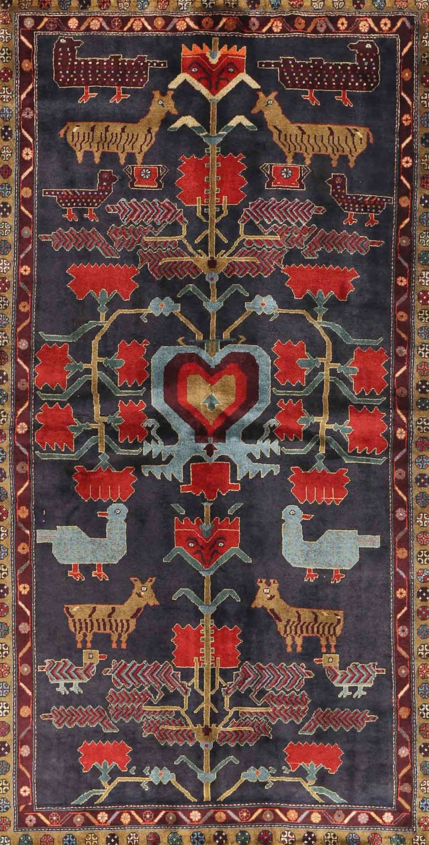 Bloomsbury Market Traditional Red/Black/Blue Area Rug & Reviews | Wayfair
