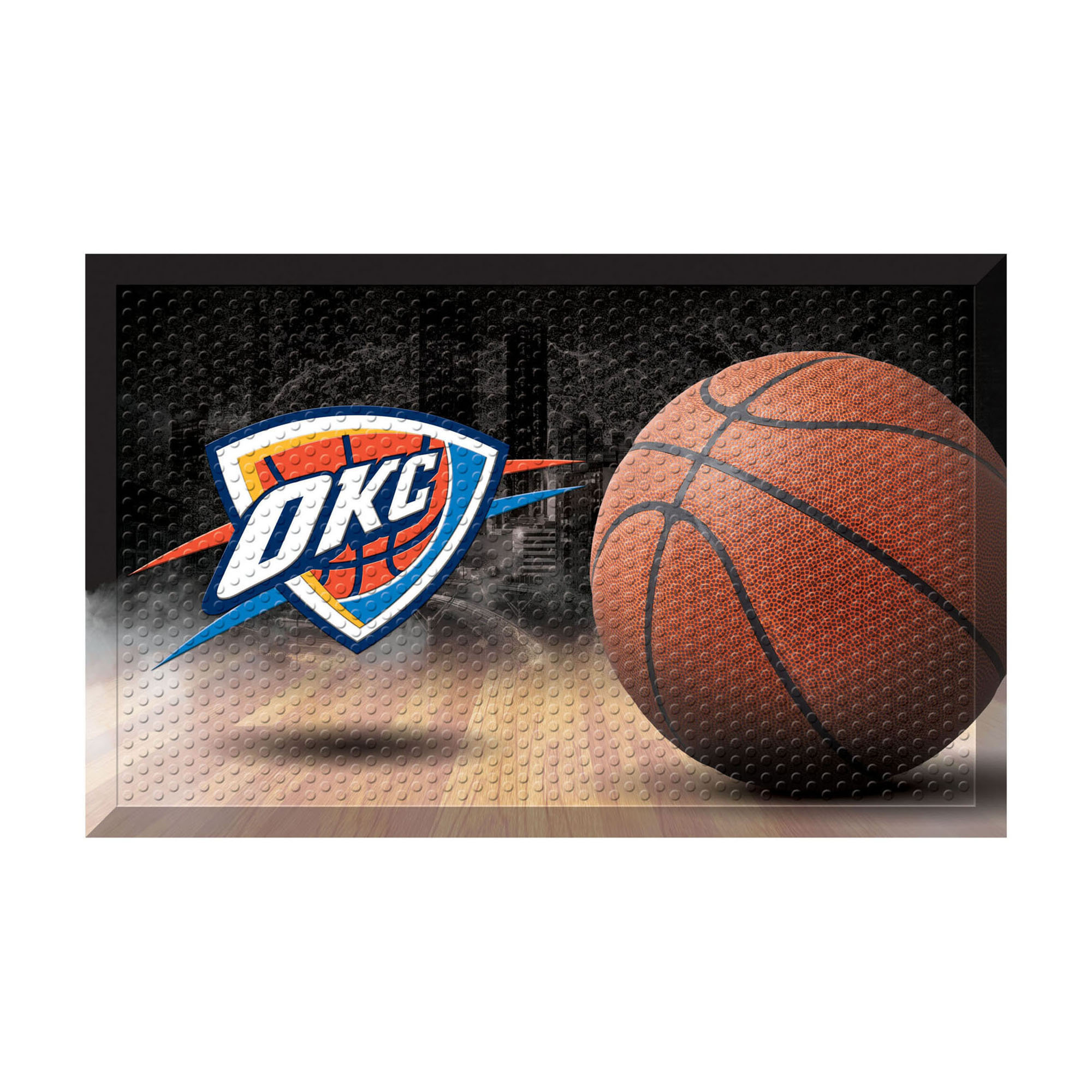 FANMATS NBA Oklahoma City Thunder Ball 30 in. x 19 in. Non-Slip Outdoor ...