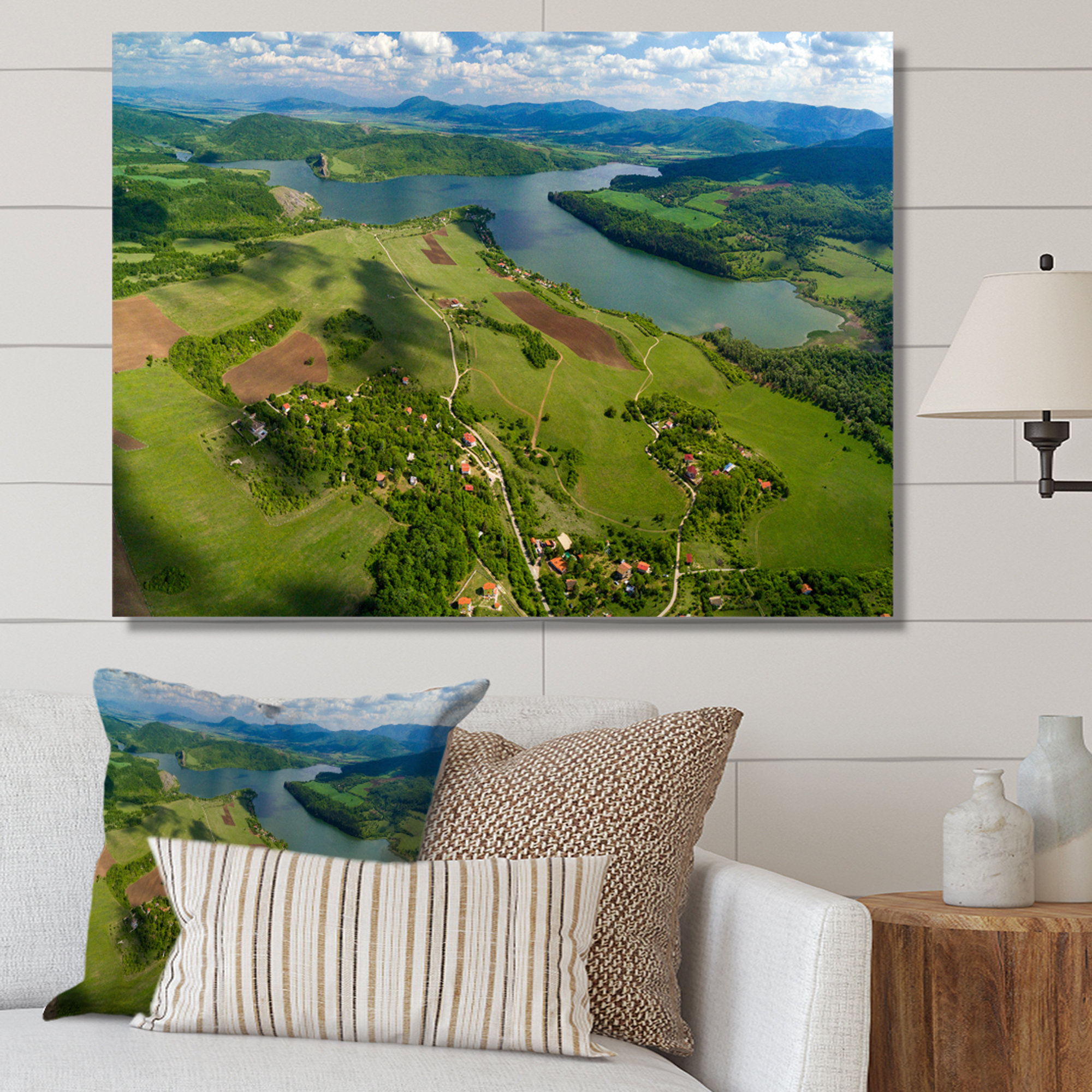 Loon Peak® Aerial View Of The Alabama River I - Landscapes Canvas Print ...