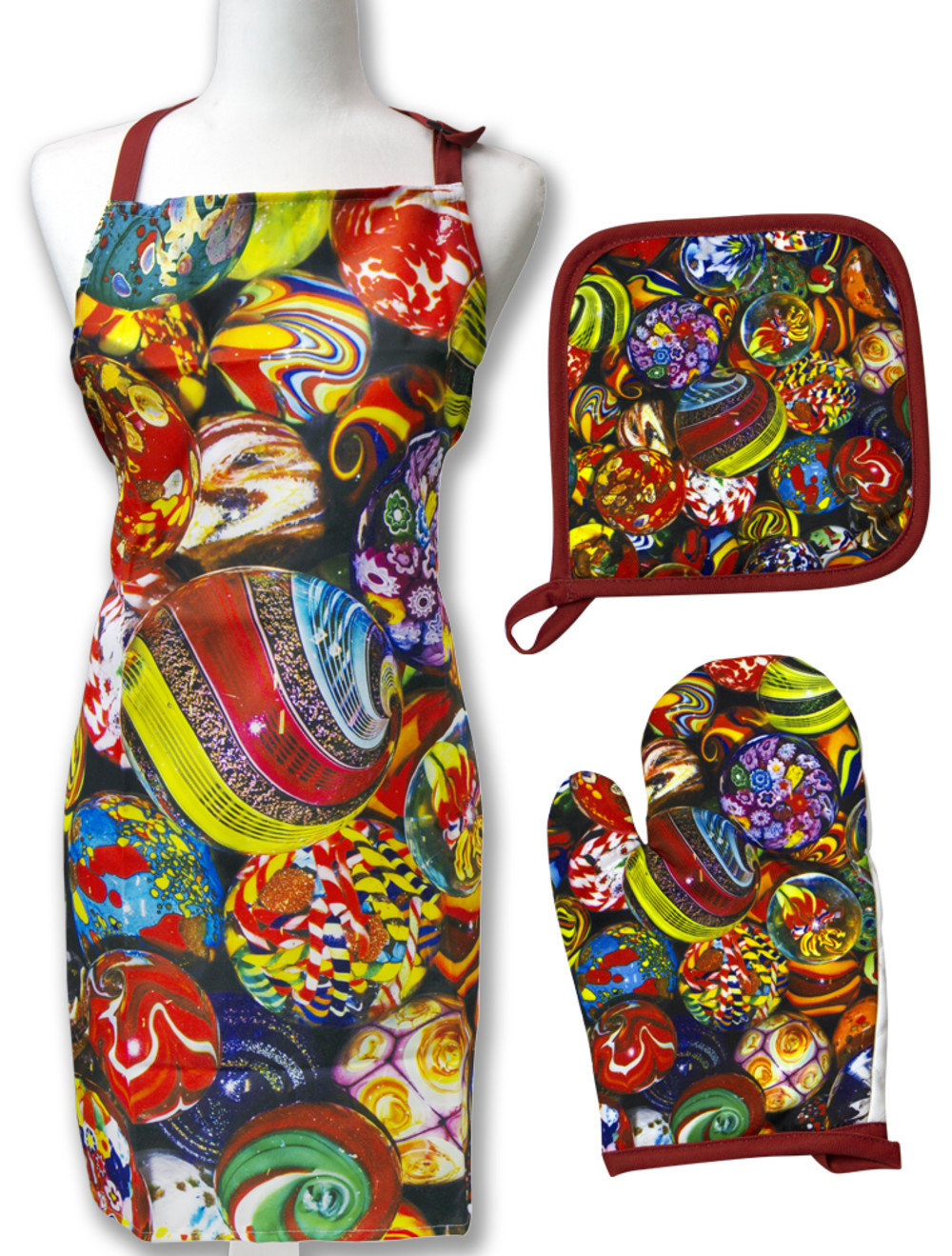 East Urban Home Marble Adjustable Kitchen Apron | Wayfair