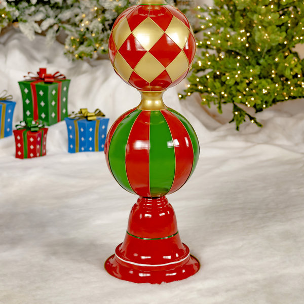 Zaer Ltd International 5.53ft. Tall Iron Christmas Ornament Display ...