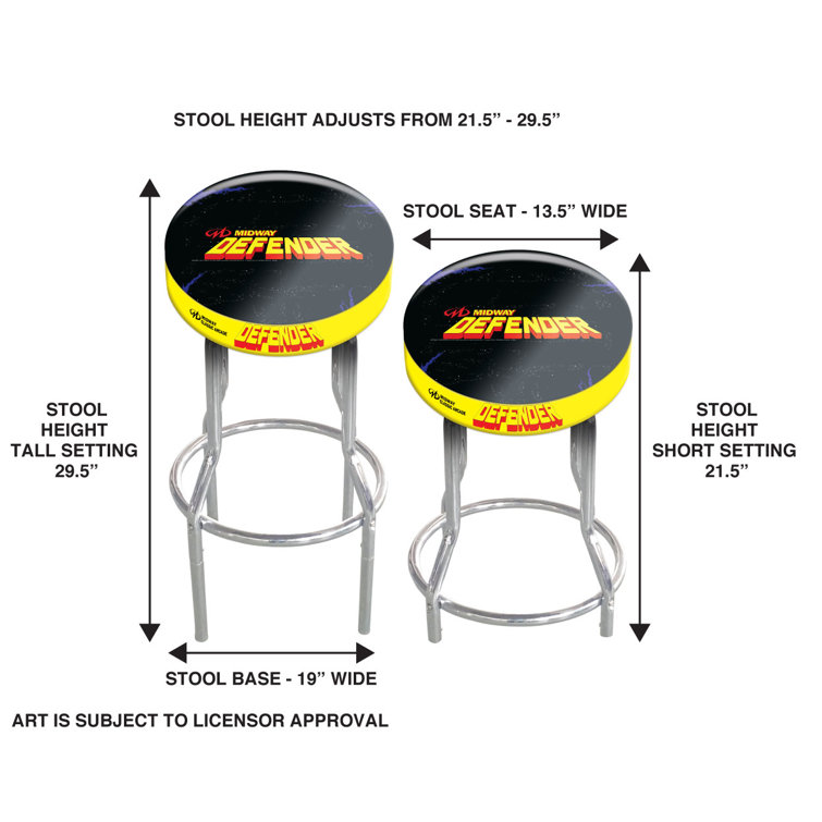 Arcade1up Defender Adjustable Height Bar and Arcade Stool - Wayfair Canada