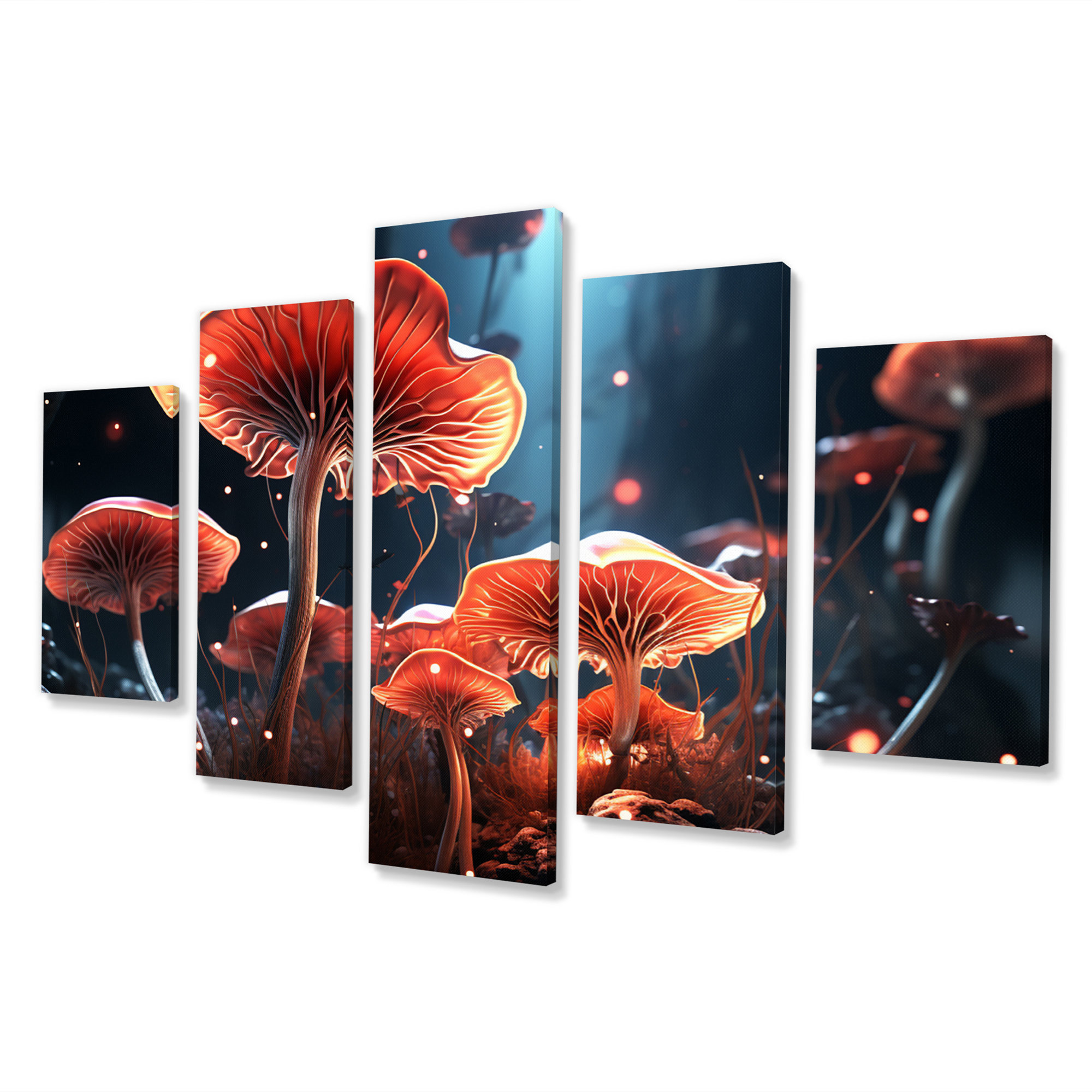 Dakota Fields Magical Mushrooms Glowing Midnight Forest - Mushroom Wall ...