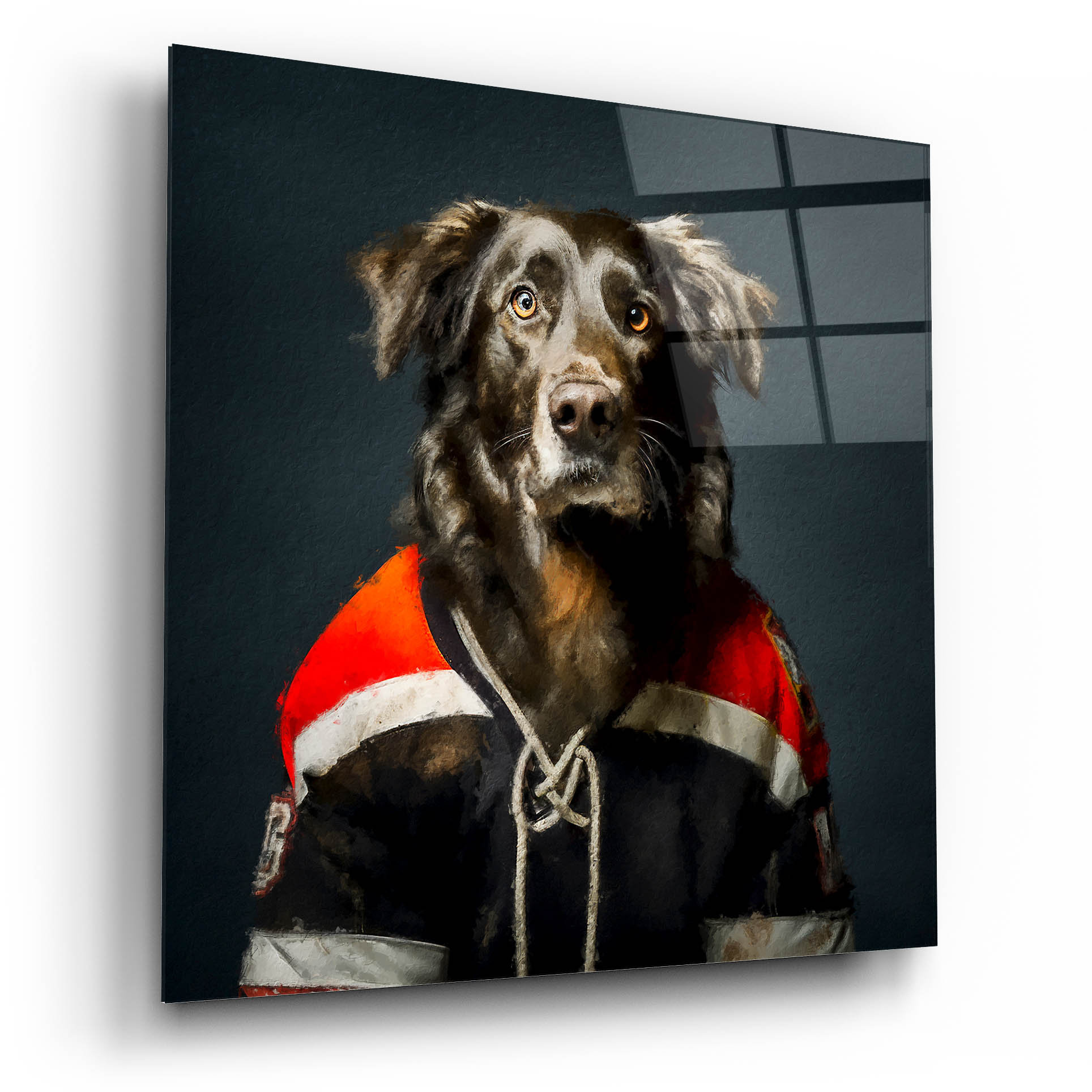 Trinx 'Hockey 5' by Sean Parnell Acrylic Glass Wall Art | Wayfair