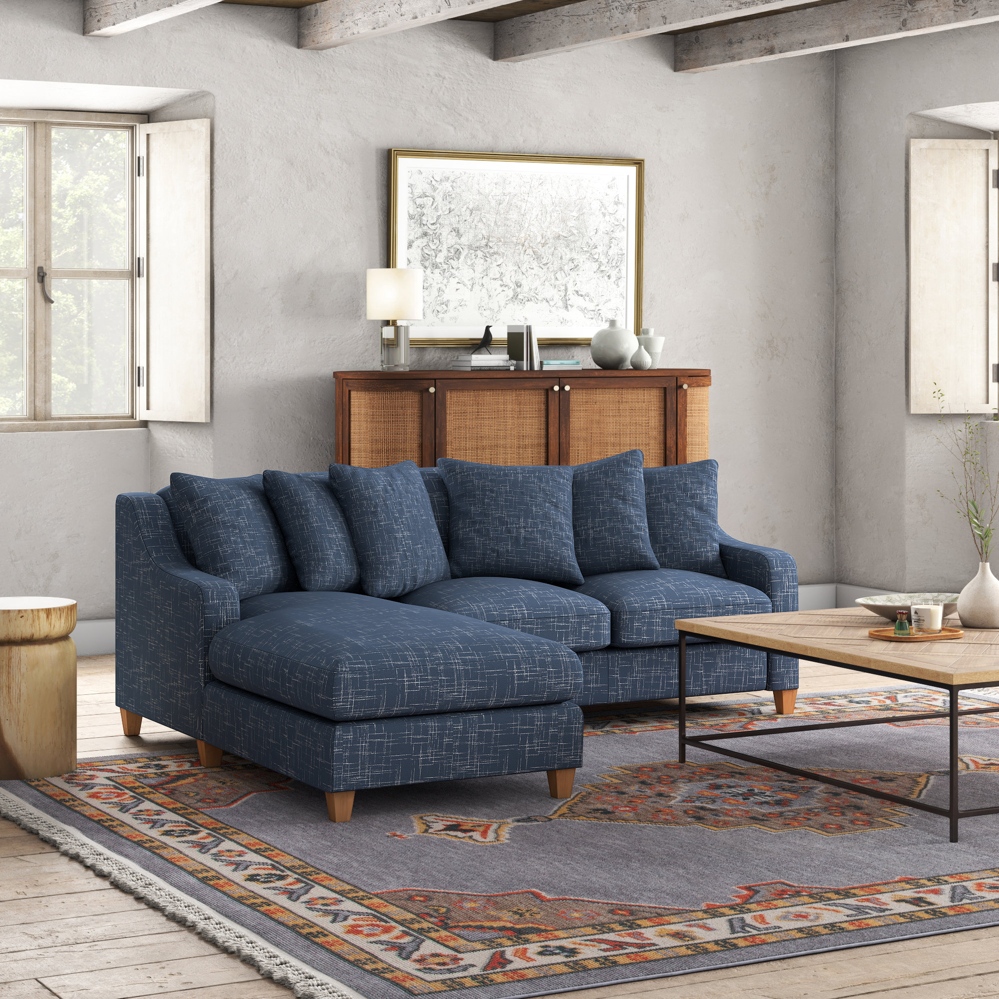 Union Rustic Homayoon 78.7" Left Hand Facing Sectional & Reviews | Wayfair