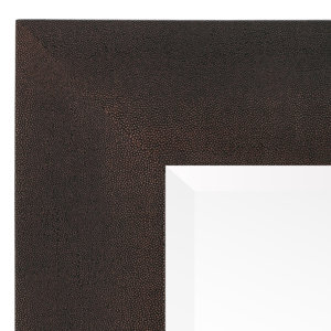 Empire Art Direct Metallic Shagreen Leather Framed Beveled Accent ...