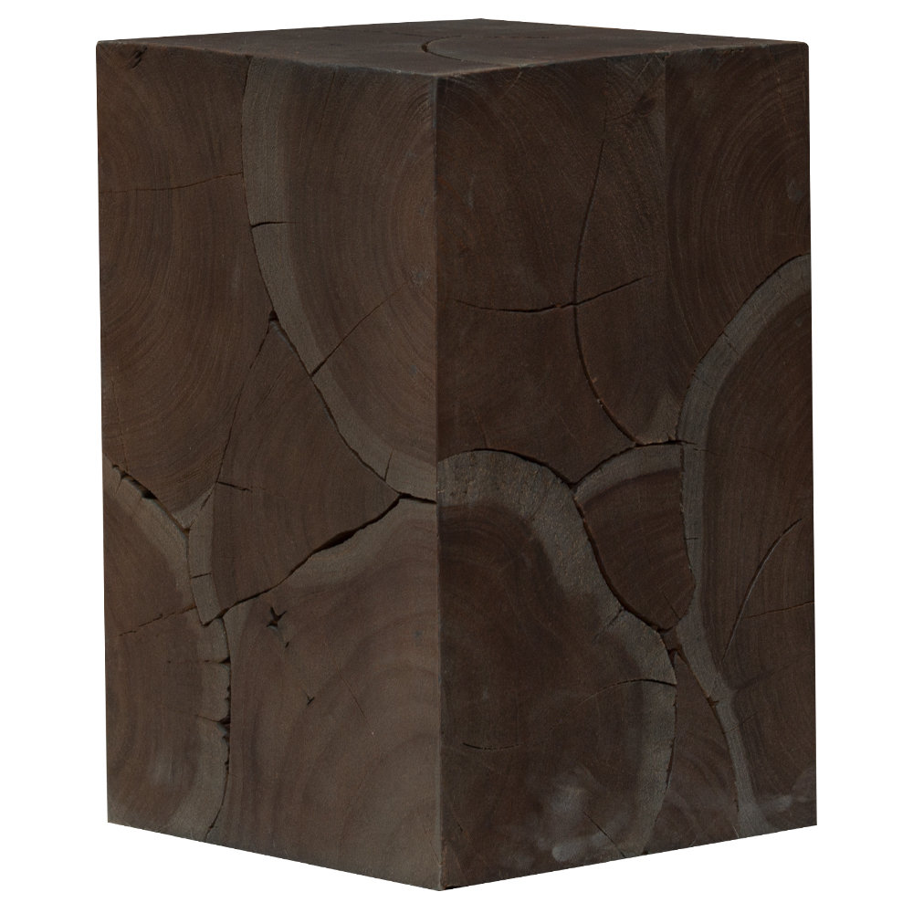 Millwood Pines ROCCO MANGO WOOD BLOCK SIDE TABLE | Wayfair