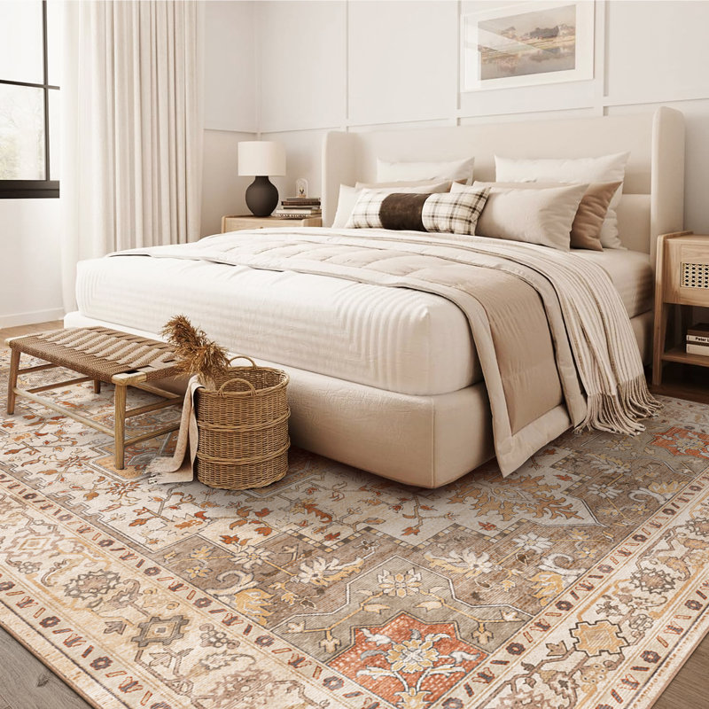 Bungalow Rose 8x10 Area Rugs for Living Room Machine Washable Rugs ...