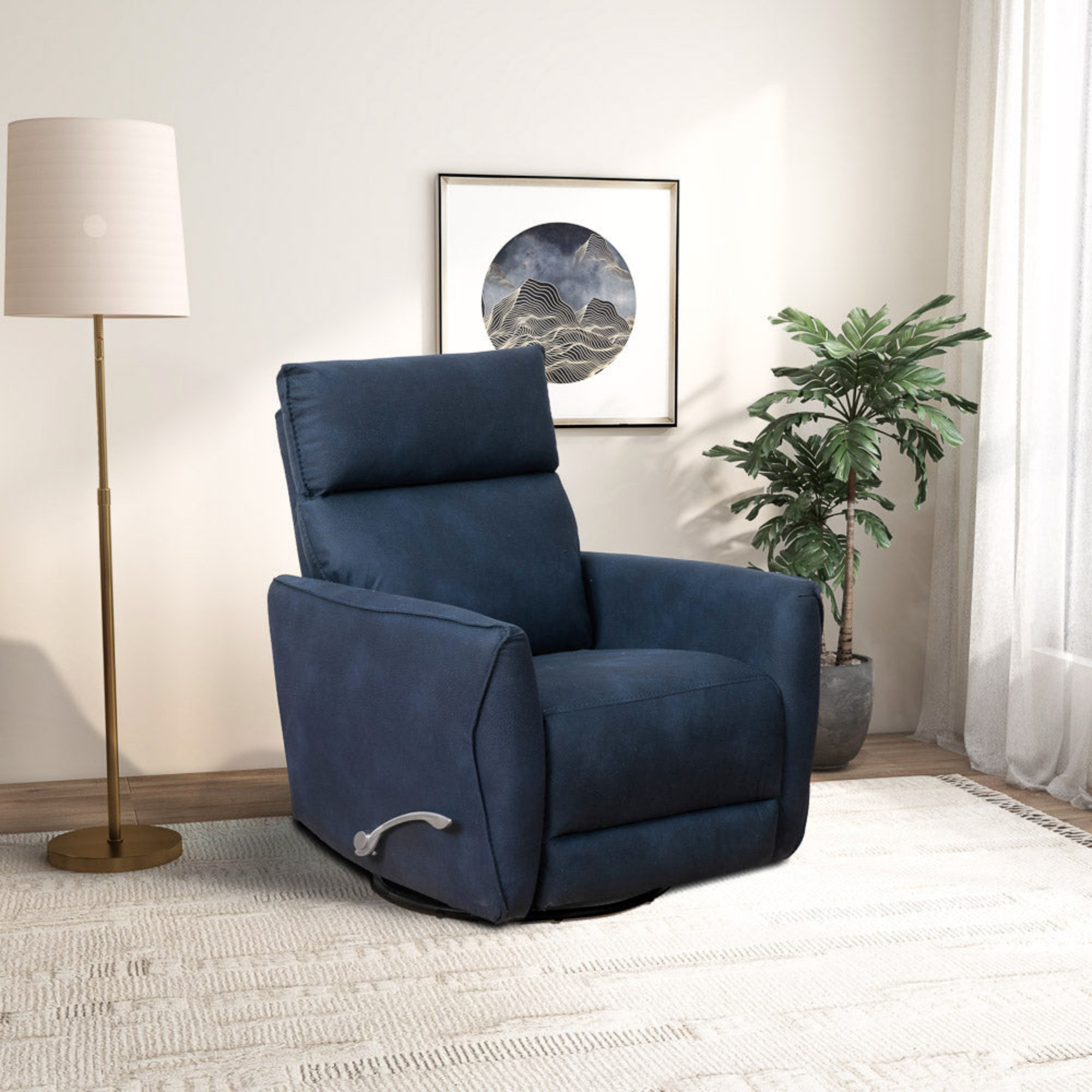 Latitude Run® Carson Swivel Glider Suede Recliner Chair - Wayfair Canada