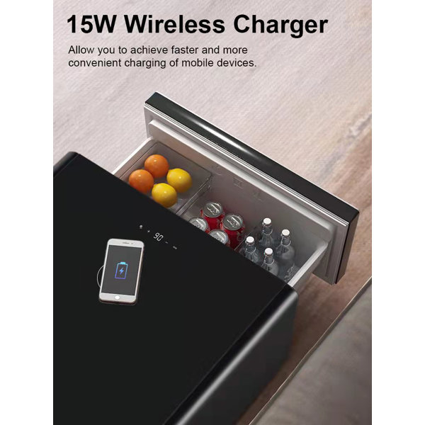 Livtab Smart End Table with Fridge and Built-In Outlets & Reviews | Wayfair