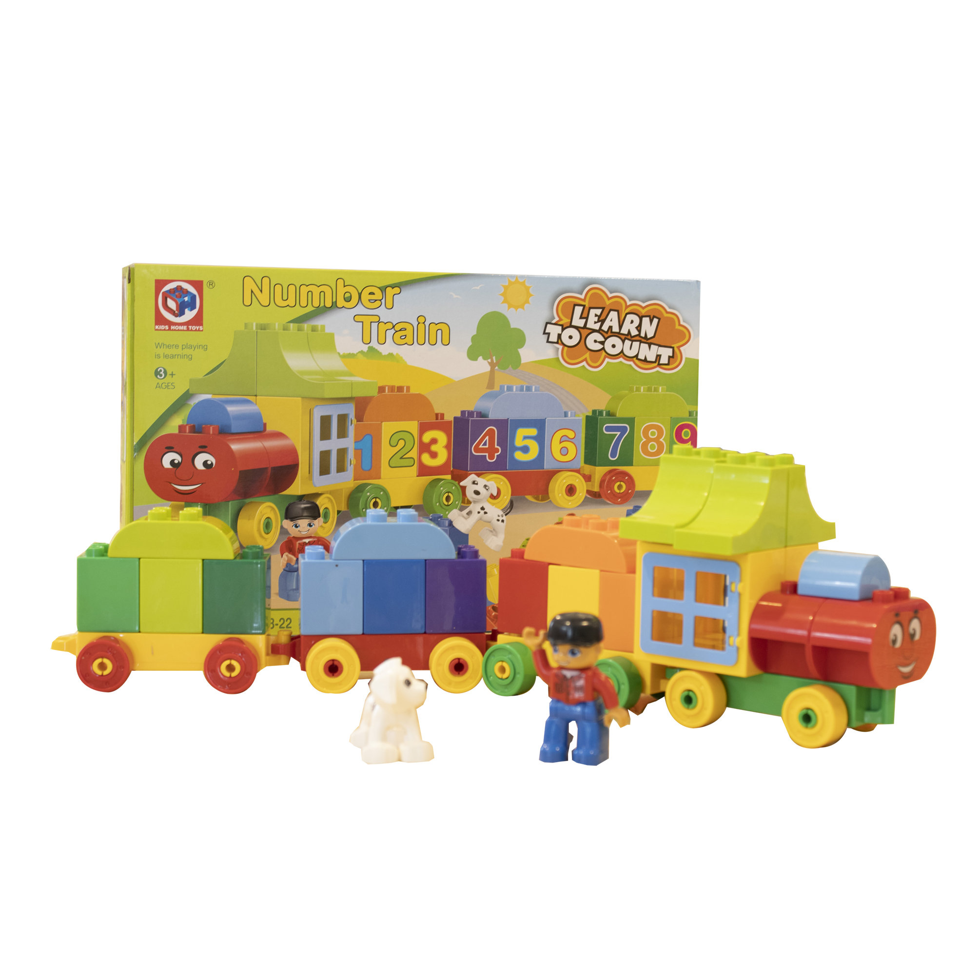 FixtureDisplays 50-Piece Number Train My First Number Train Preschool ...