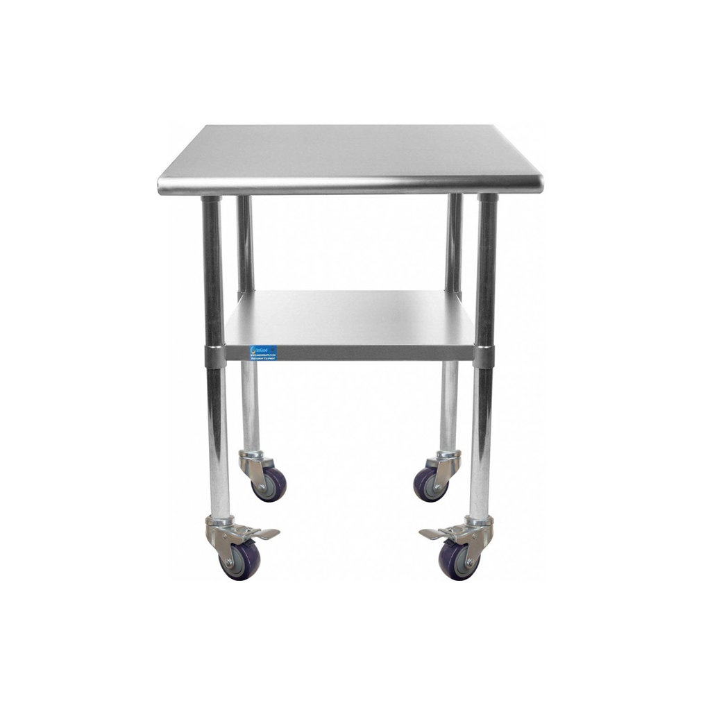 Amgood 24x18 Rolling Prep Table With Stainless Steel Top | Wayfair