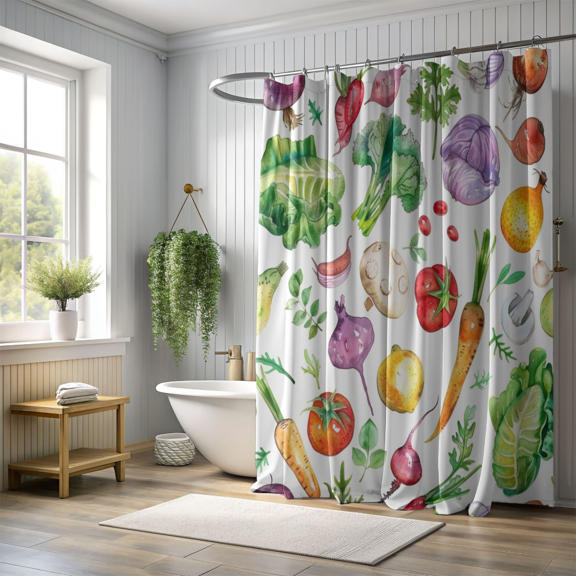 Bungalow Rose Spring Brush - Premium Shower Curtain - Wayfair Canada