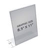 Azar Displays Angled L-Shaped Sign Holder Frame with Slant Back Design ...