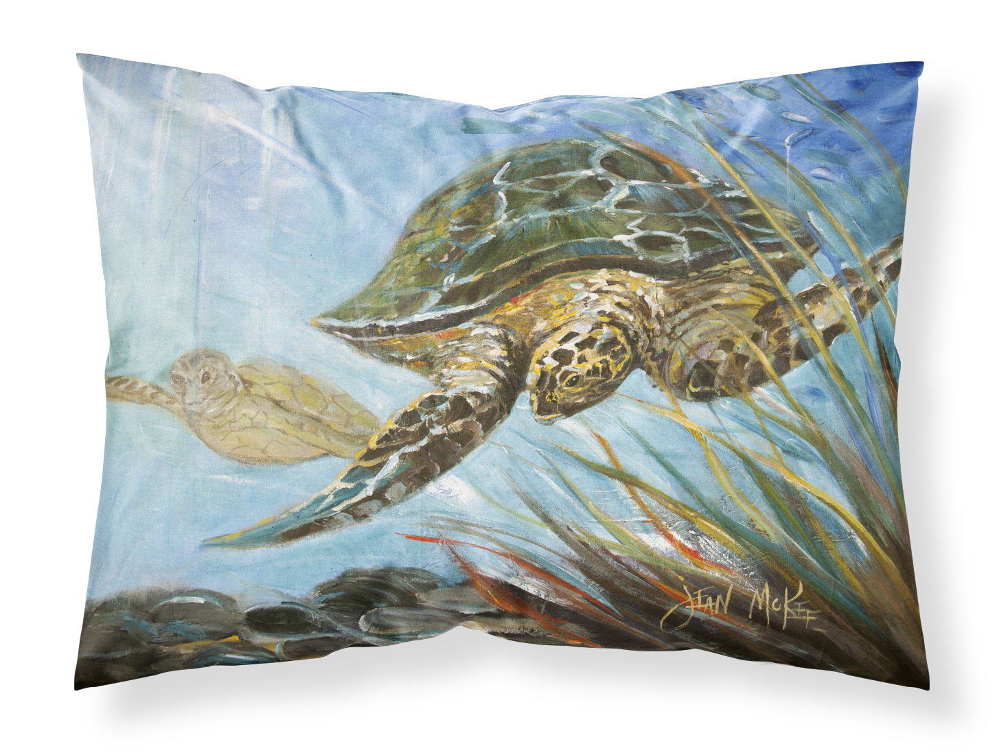 Caroline's Treasures Loggerhead Sea Turtle Sea Turtle Pillowcase | Wayfair