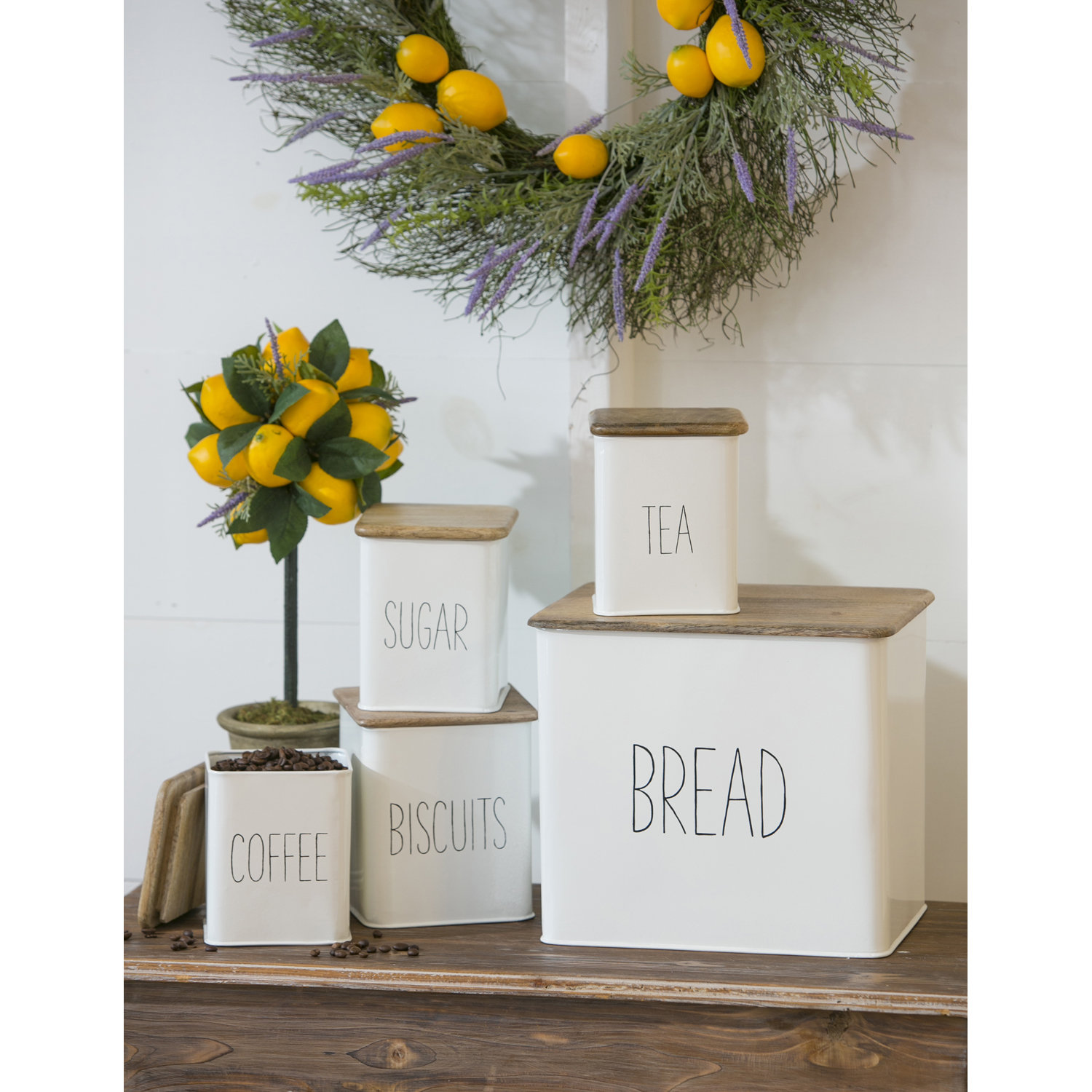 Gracie Oaks 5 Piece Kitchen Canisters Set | Wayfair