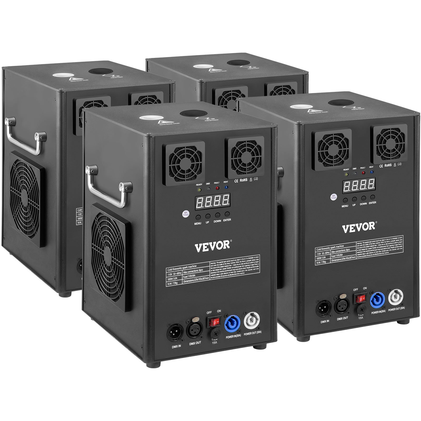 VEVOR Large Stage Equipment Special Effect Machine, 700W 4pcs Stage ...