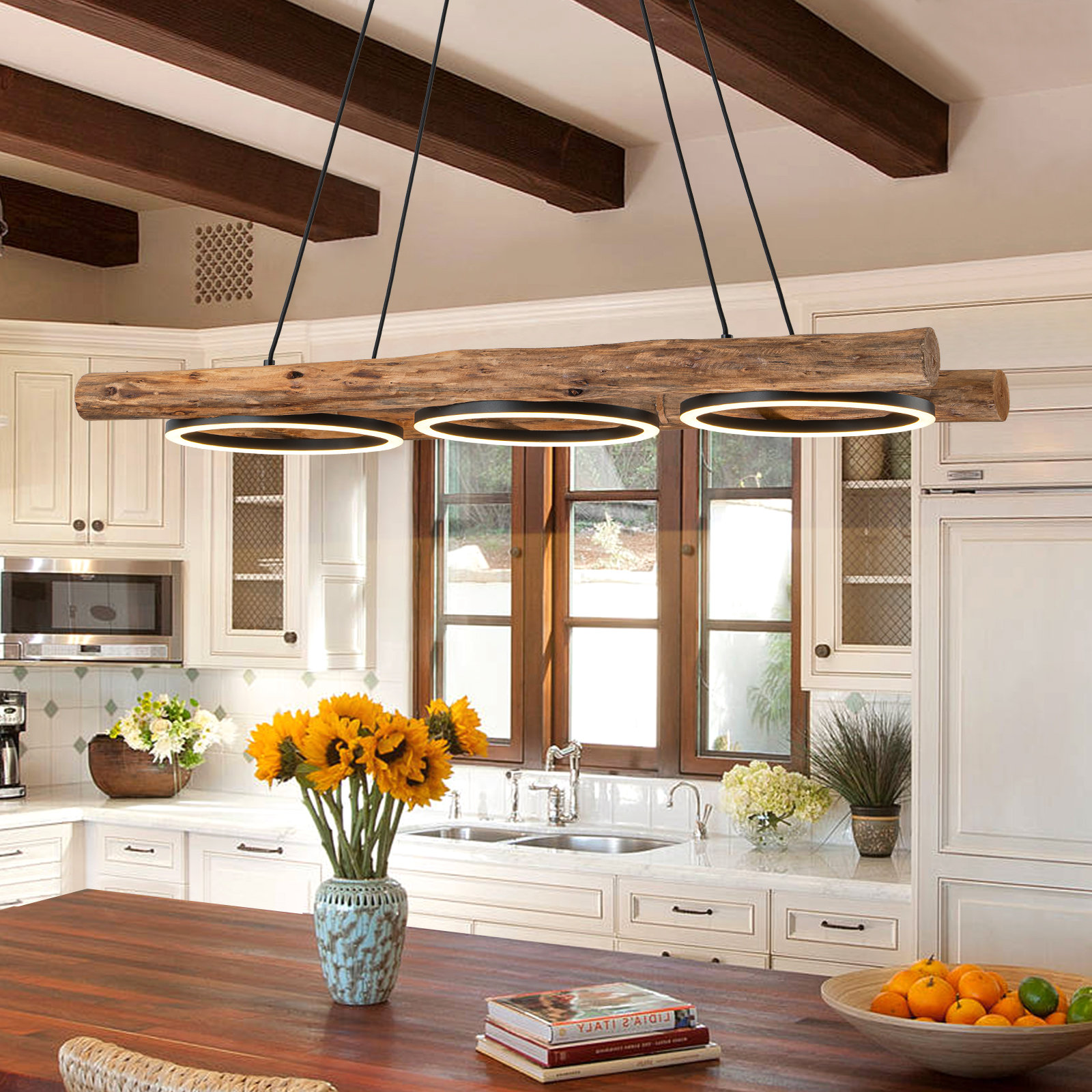 Millwood Pines Alegre 3 - Light Linear LED Kitchen Island Chandelier ...