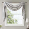 Madison Park Irina Solid Sheer Embroidered Window Scarf & Reviews | Wayfair