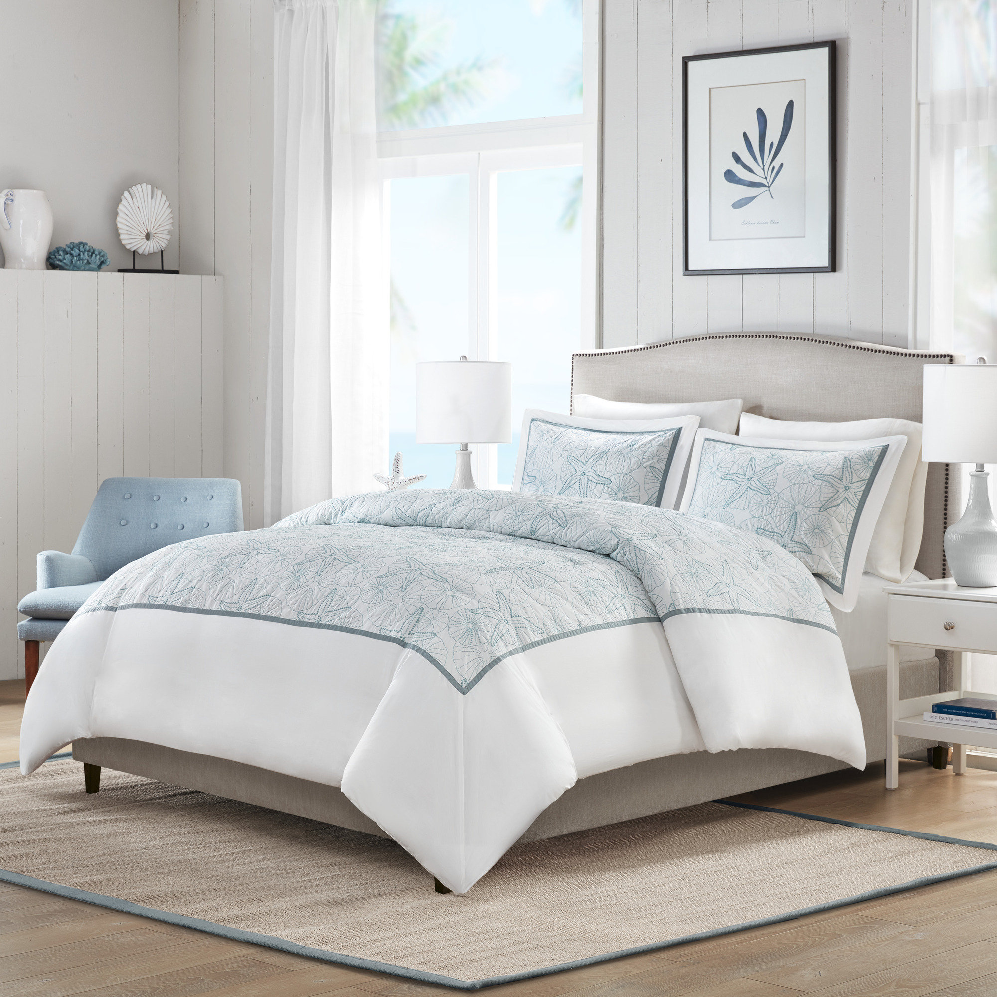Harbor House Maya Bay Coastal Cotton Duvet Cover Mini Set & Reviews ...