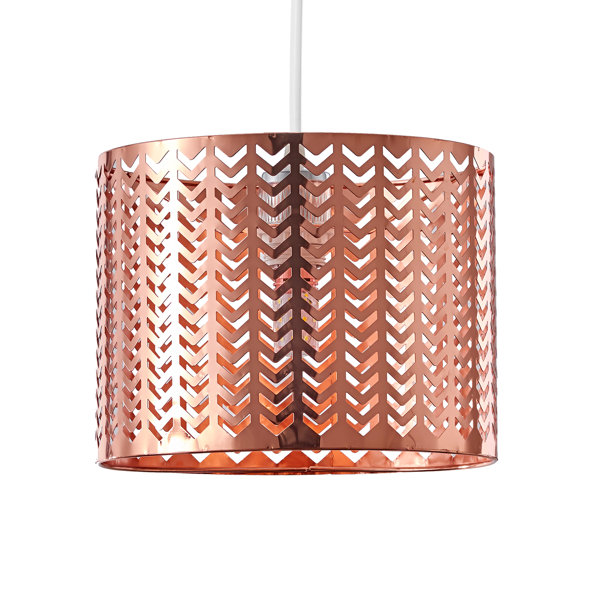 World Menagerie 19cm H x 25cm W Metal Drum Lamp Shade ( Screw On ) in ...