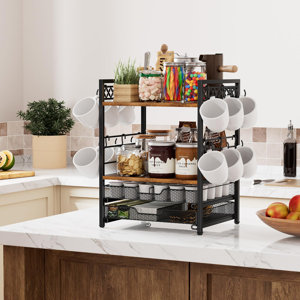 APPENIN WINTER PARK CORP Coffee Bar Organizer Countertop Station Shelf ...