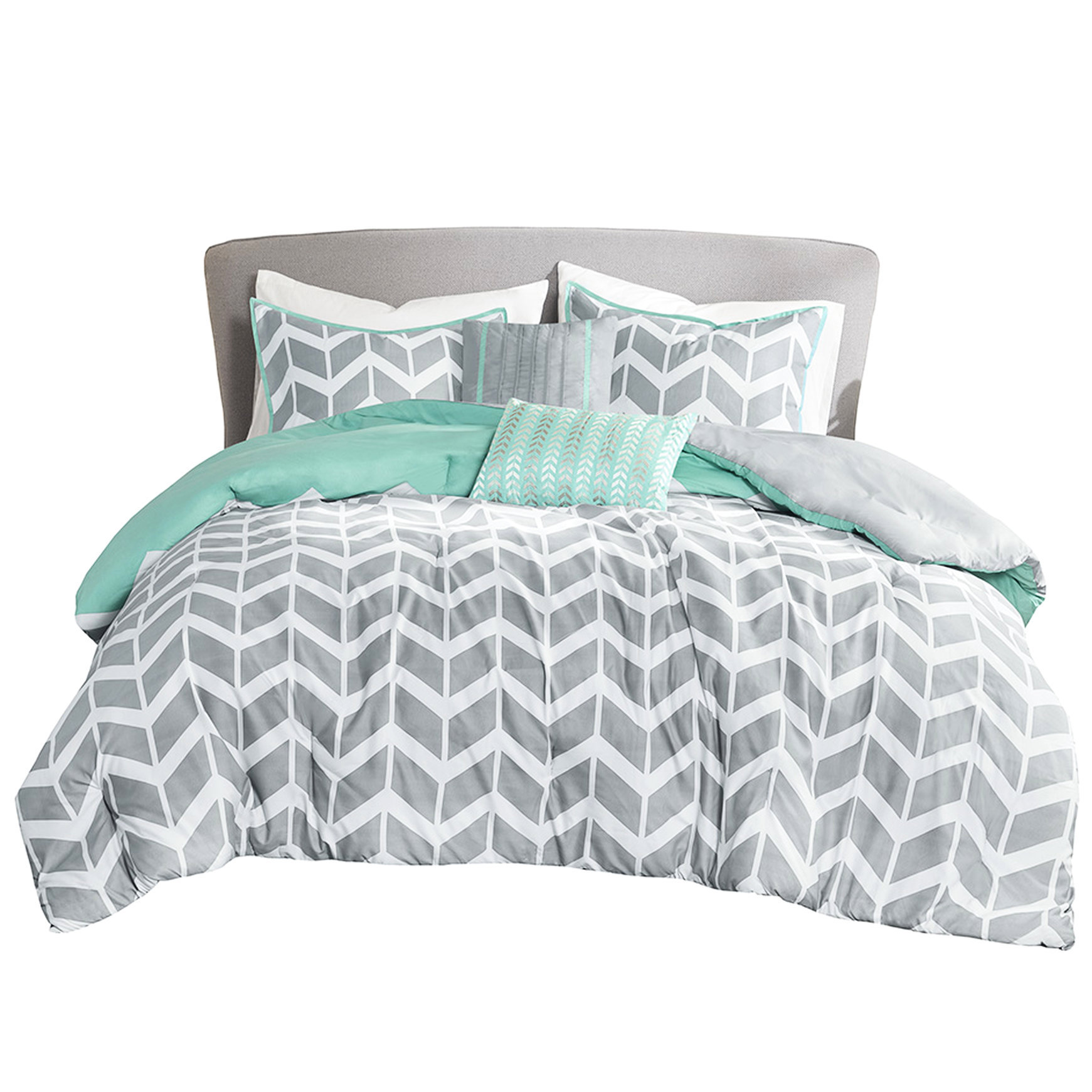 fengshu Comforter In Grey And With Smooth Fabric Full/queen Decorative ...