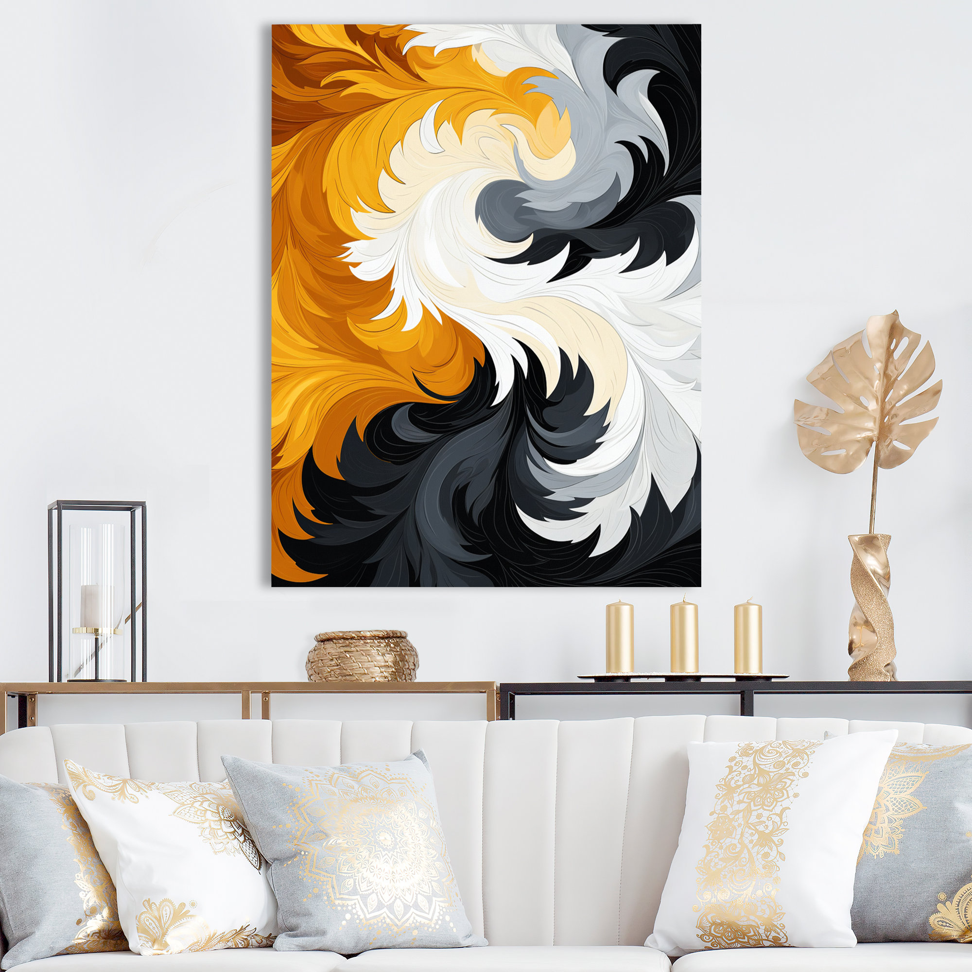 Wrought Studio™ Liquid Minimal Ornamental Abstract Art - Abstract ...