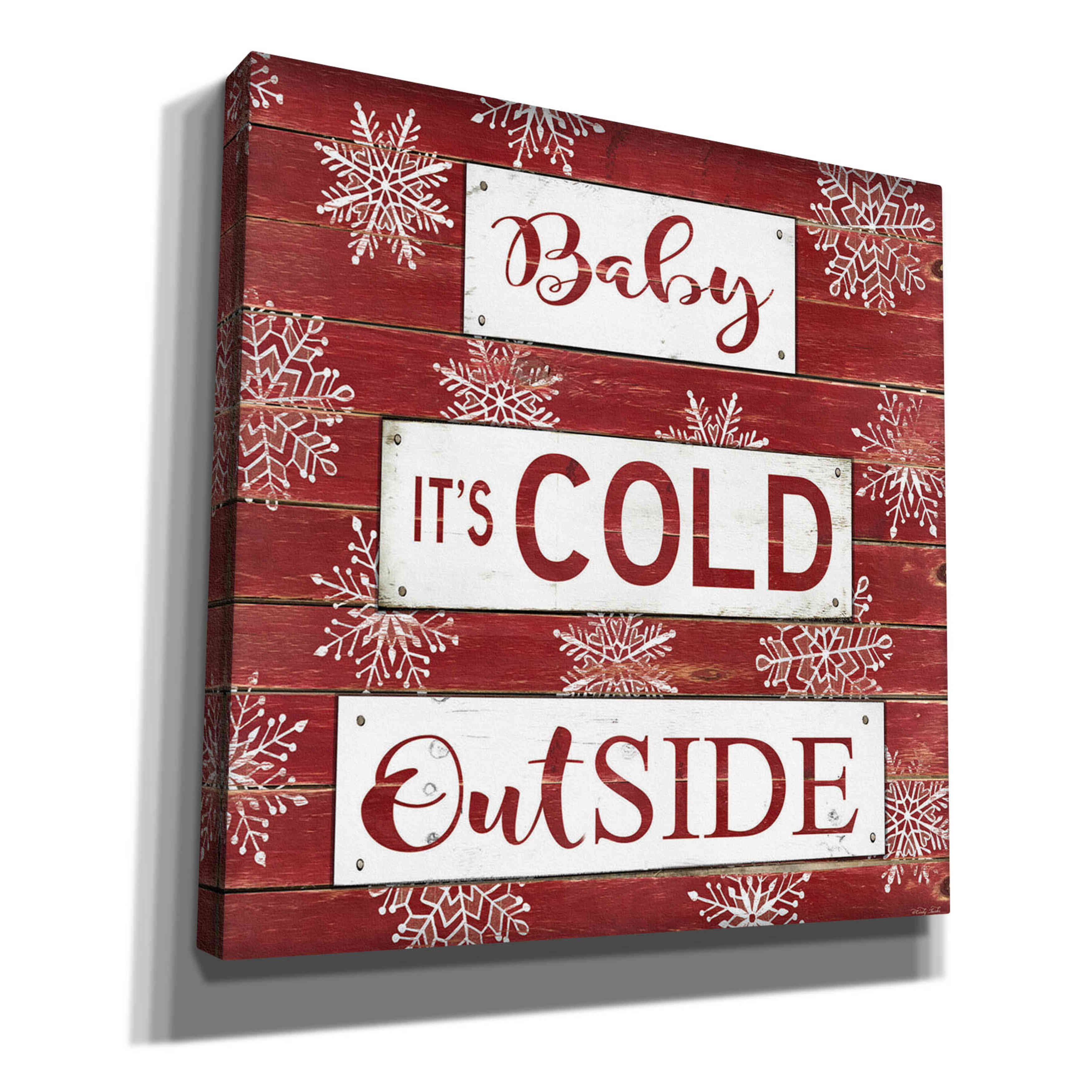 The Holiday Aisle® Eastcroft Baby It's Cold Outside Red On Canvas by ...