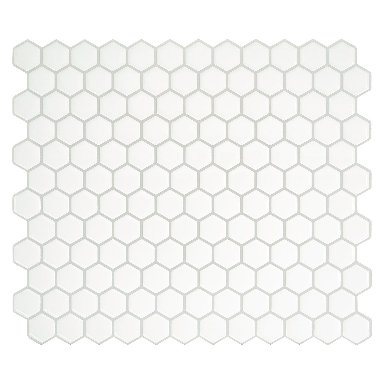 Smart Tiles Peel and Stick Gel Backsplash Tile Hexago 11'' x 10'' (Set ...