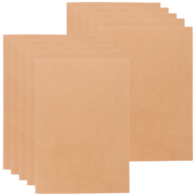 Ebern Designs 10Pcs A4 Simple File Folder Kraft Paper Folder Single ...