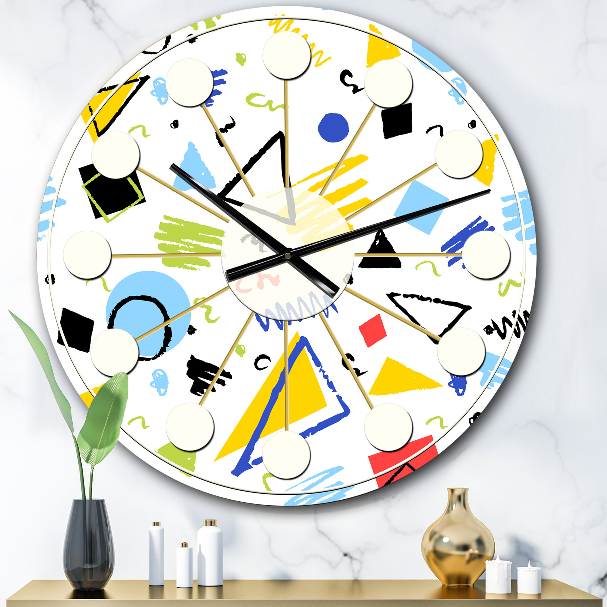East Urban Home Geometric Retro Design III - Mid-Century Modern wall ...