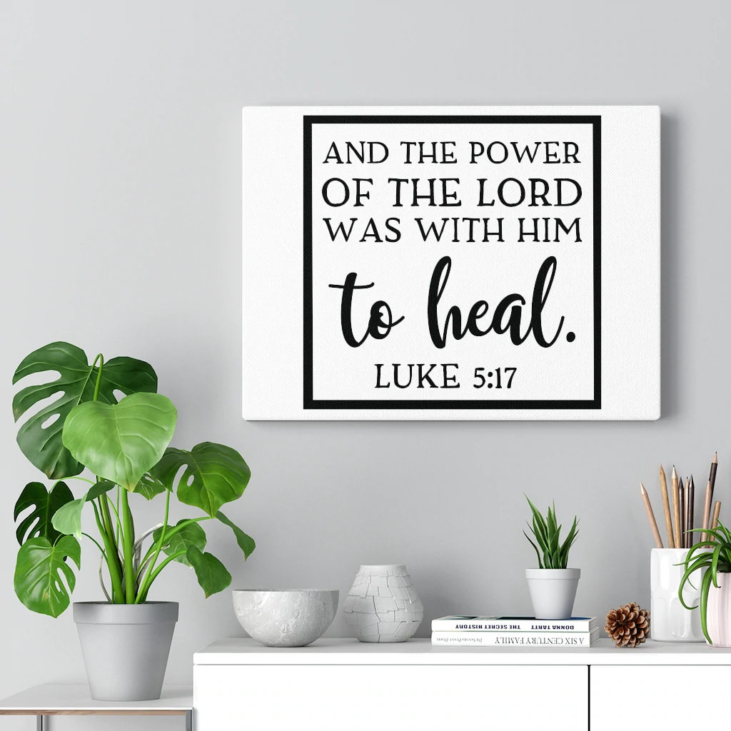 Trinx The Lord Was Luke 5:17 Christian Wall Art Bible Verse Print Ready ...