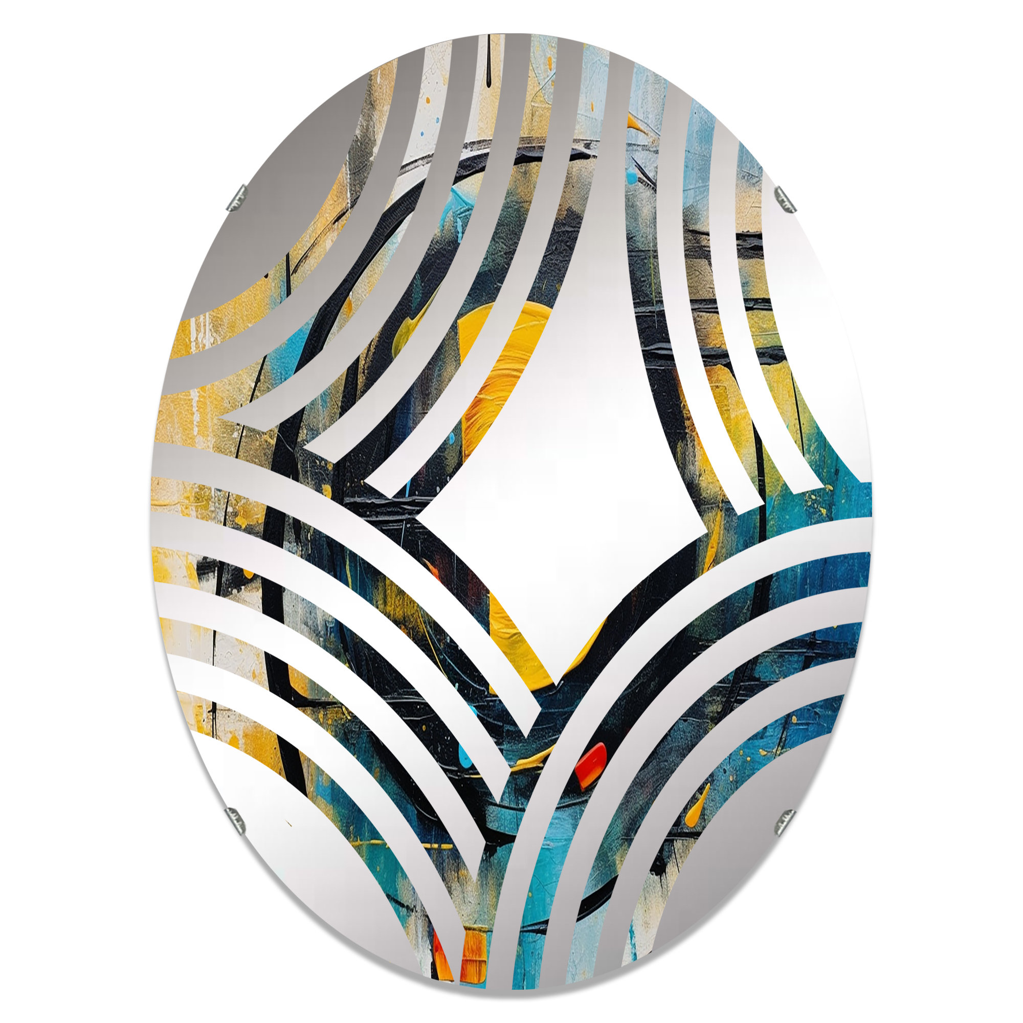 East Urban Home Blue Ethereal Symmetry II - Baptist Fan Decorative ...