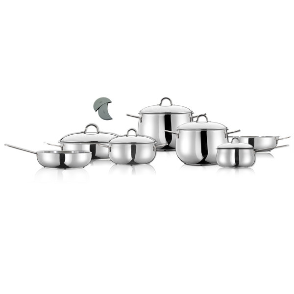 ARIMI Luna 12-Piece Italian Stainless Steel Cookware Set & Reviews ...