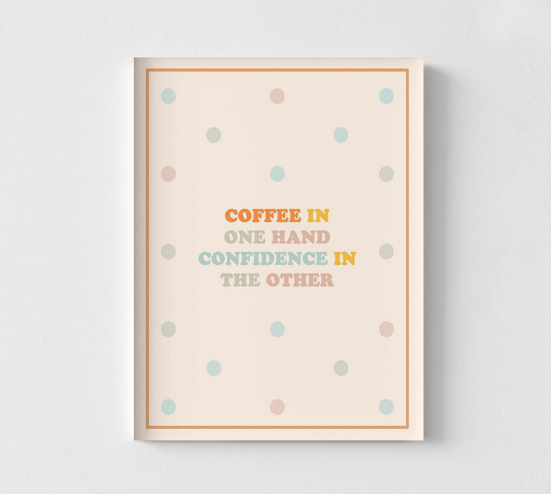 WeFrameArt Coffee Lover Sign, Confident Quote Print, Framed Meaningful ...