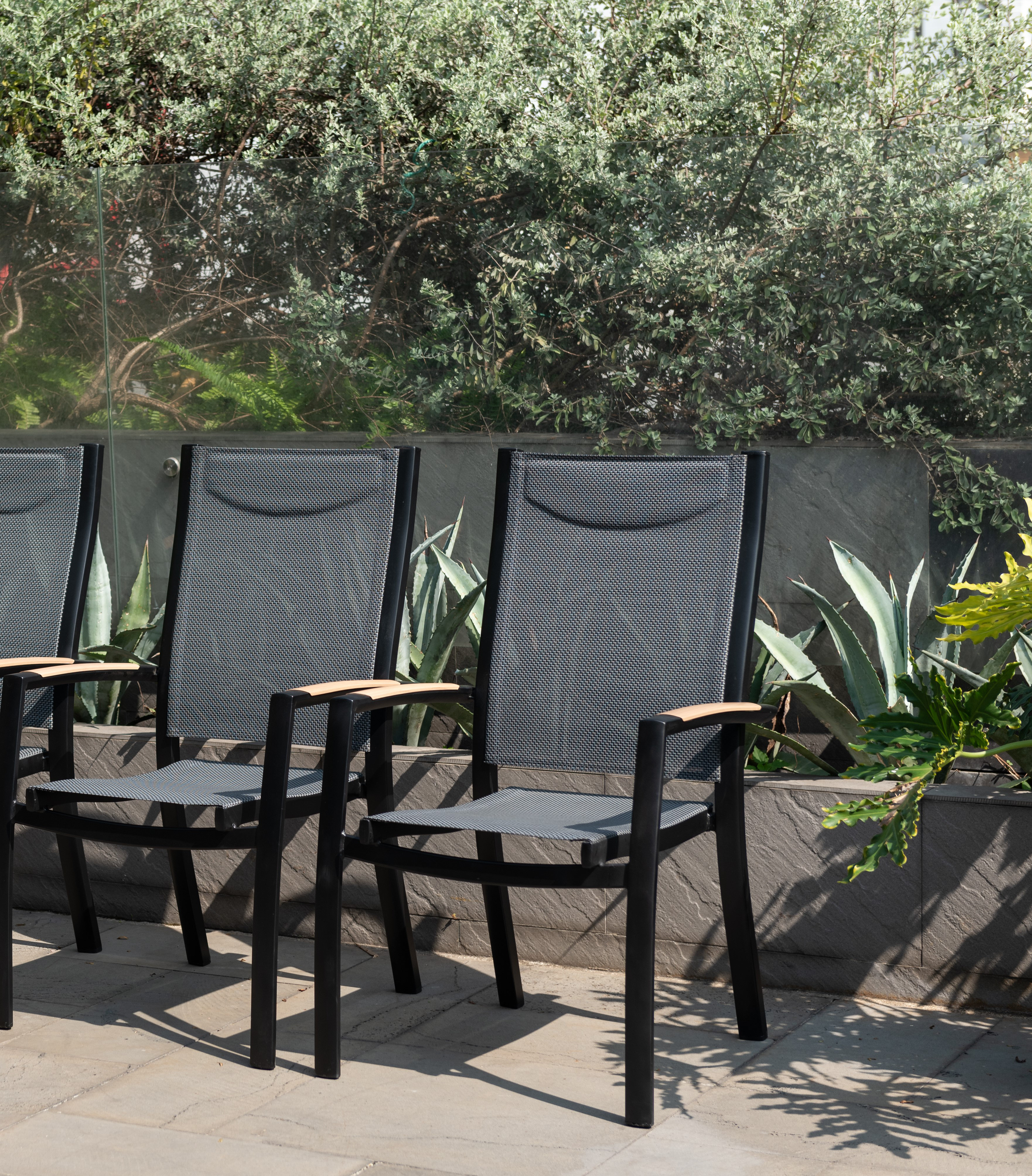 Wade Logan Briceton Powder Coated Aluminum Outdoor Stackable Dining ...